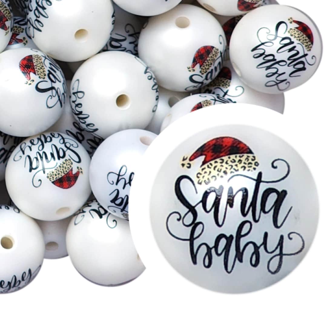 20mm Santa Baby Bubblegum Beads, 20mm Chunky Acrylic Bubble Gum Beads ...