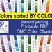 PRINTABLE PDF Diamond Dotz to DMC Colors Conversion Charts Diamond ...