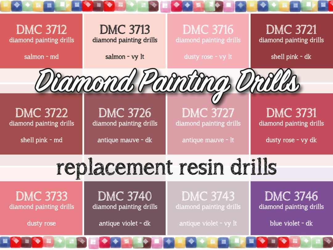 170 Pcs Replacement Resin Diamond Drills Diamond Painting Kits Square ...