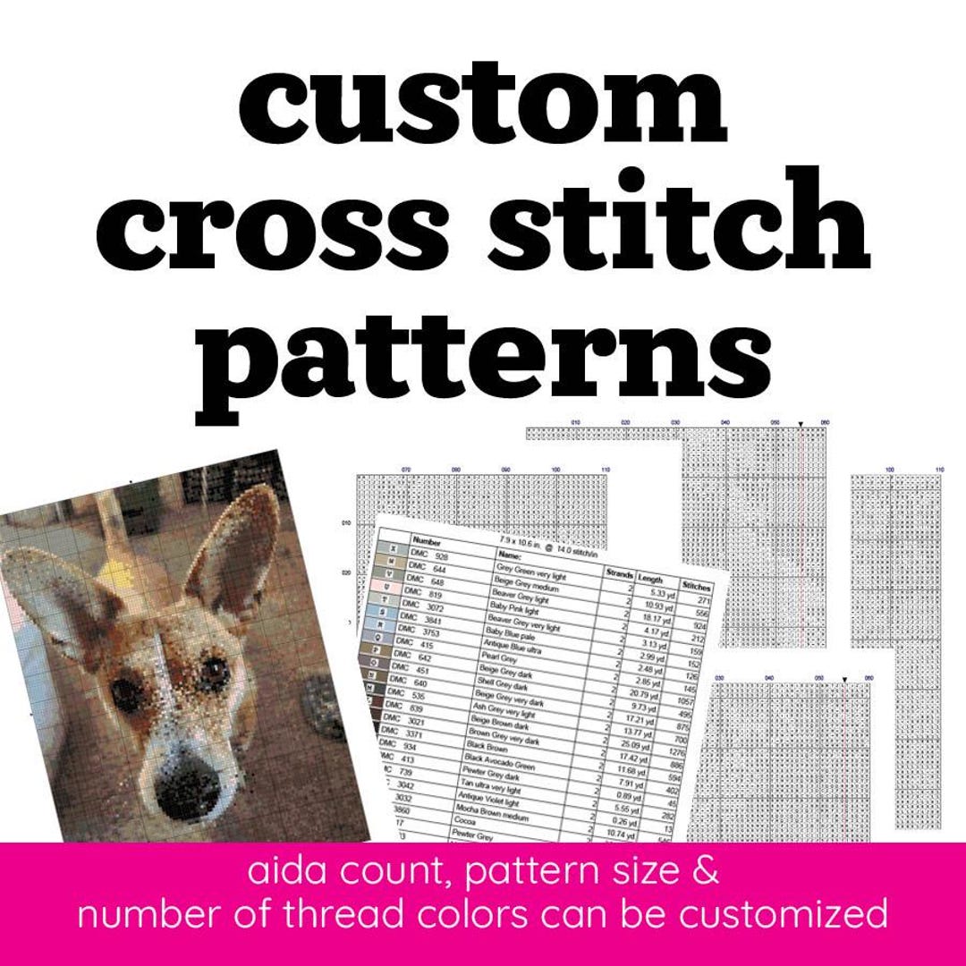 CUSTOM CROSS STITCH Pattern From Your Photo Embroidery Digital Pattern ...