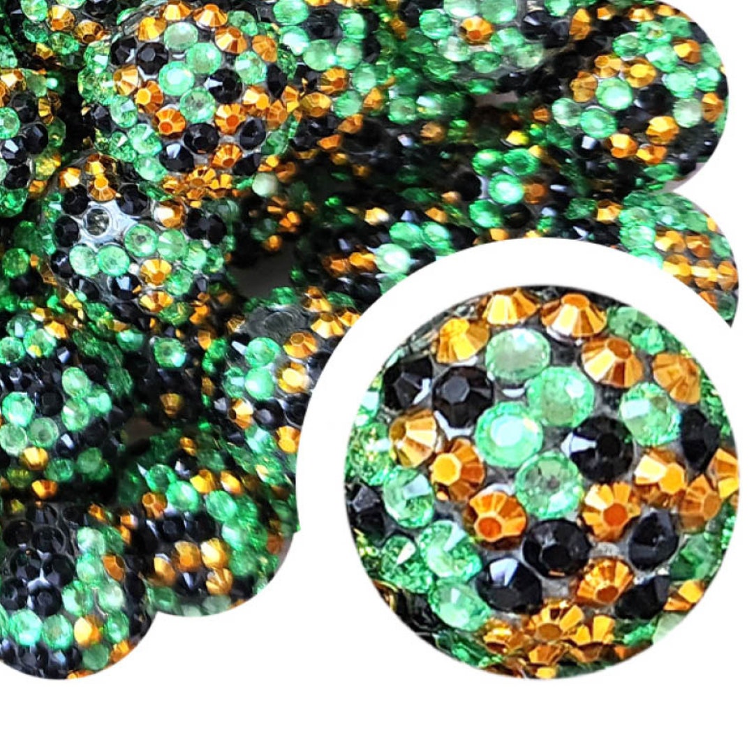 20mm Camo Rhinestone Bubblegum Beads, 20mm Chunky Acrylic Bubble Gum ...