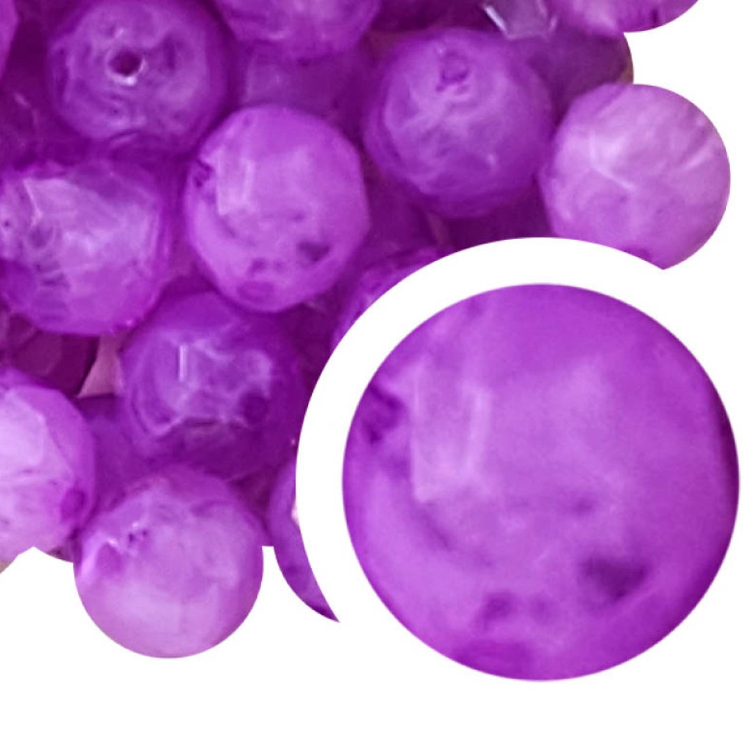 PURPLE FACETED SMOKE Bubblegum Beads 20mm Chunky Acrylic Bubble Gum ...