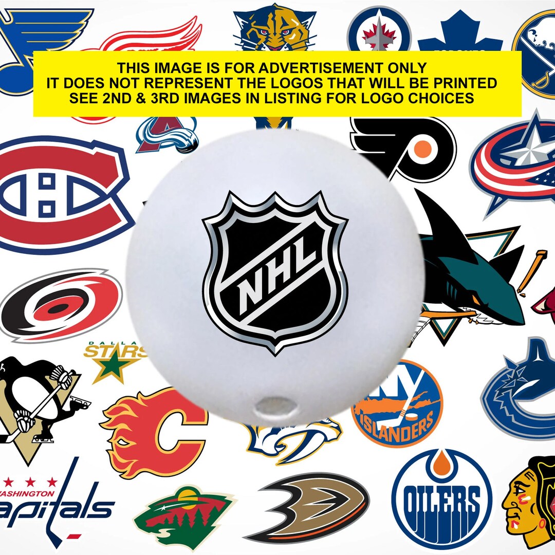 10 Beads NHL TEAMS Custom Printed Bubblegum Beads 20mm Chunky Acrylic ...