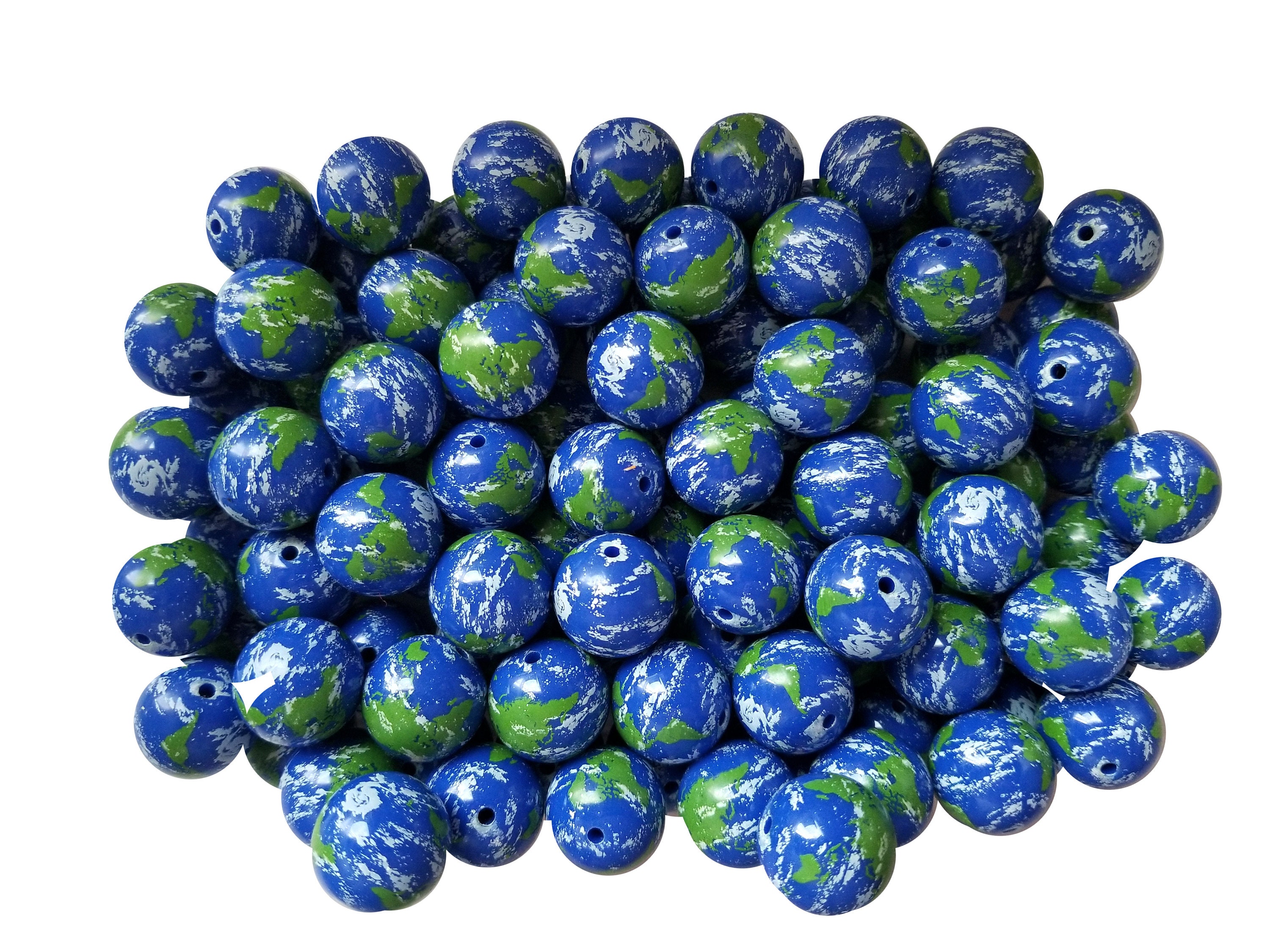 PLANET EARTH Bubblegum Beads 20mm Chunky Acrylic Bubble Gum - Etsy