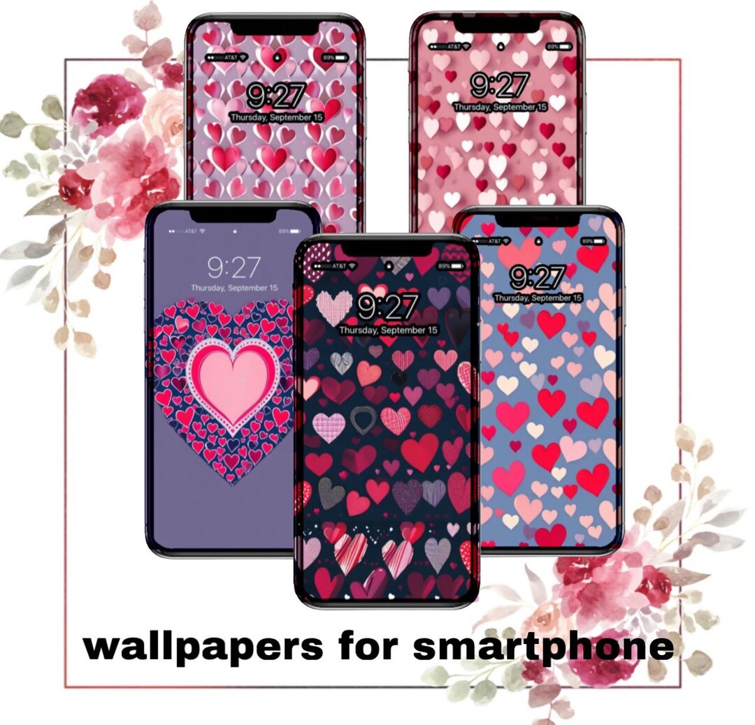 Wallpapers Hearts for Smartphone - Etsy