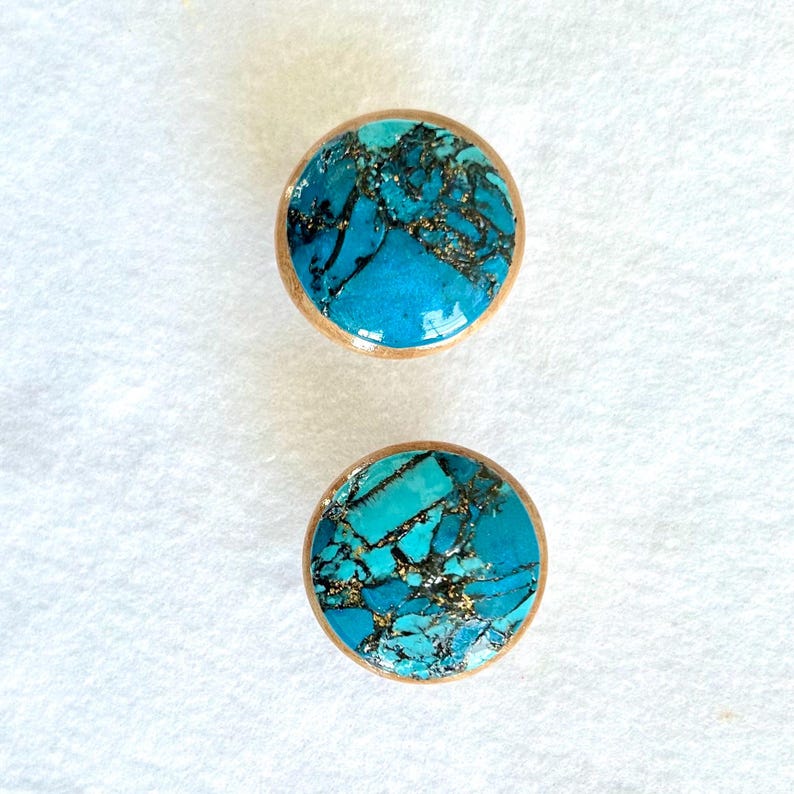 Cabinet Knobs, Drawer Knobs, Handmade Knobs, Faux Turquoise Knobs ...