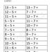 Subtraction Worksheets: Fill in the Blanks, Grade 1-2 (printable PDF ...