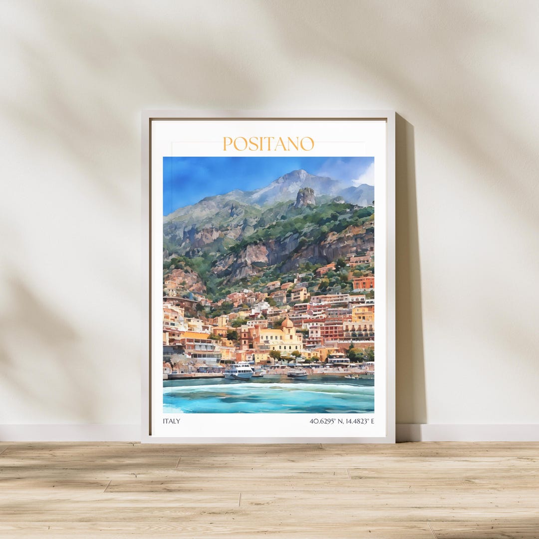 Positano Print | Italy Travel Poster | Birthday Present | Home Decor ...