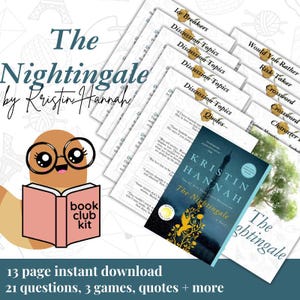 Book Club Kit: the Nightingale by Kristin Hannah - Etsy