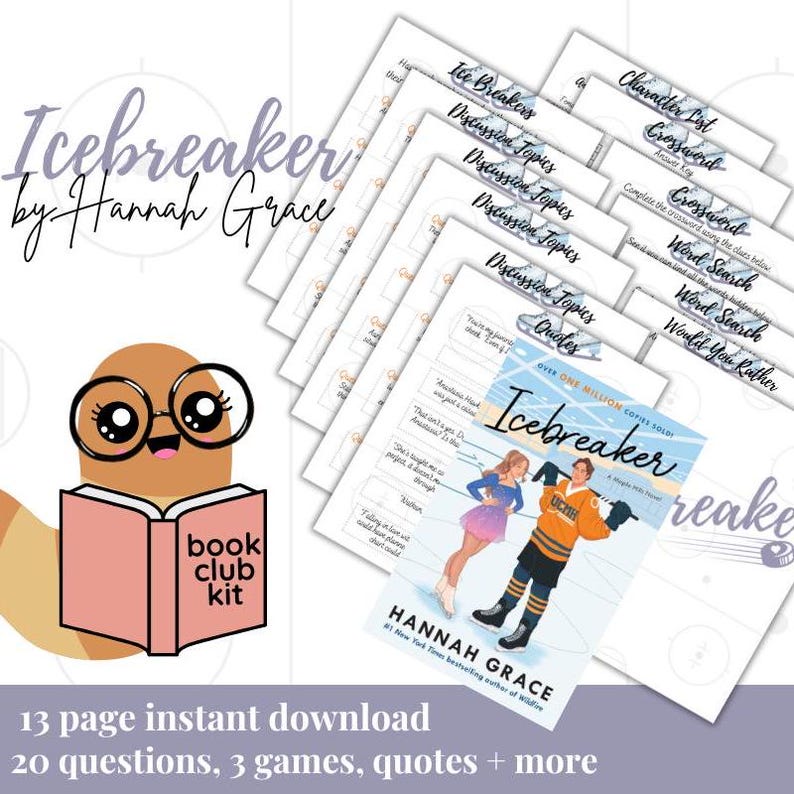 Book Club Kit: Icebreaker by Hannah Grace - Etsy