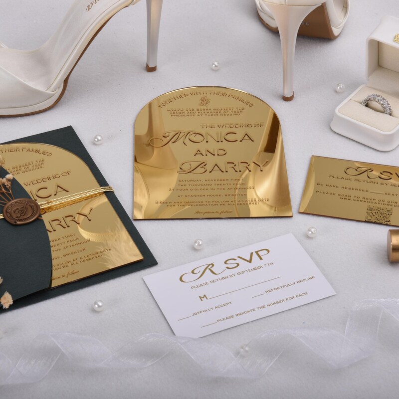 Gold Wedding Invite - Etsy