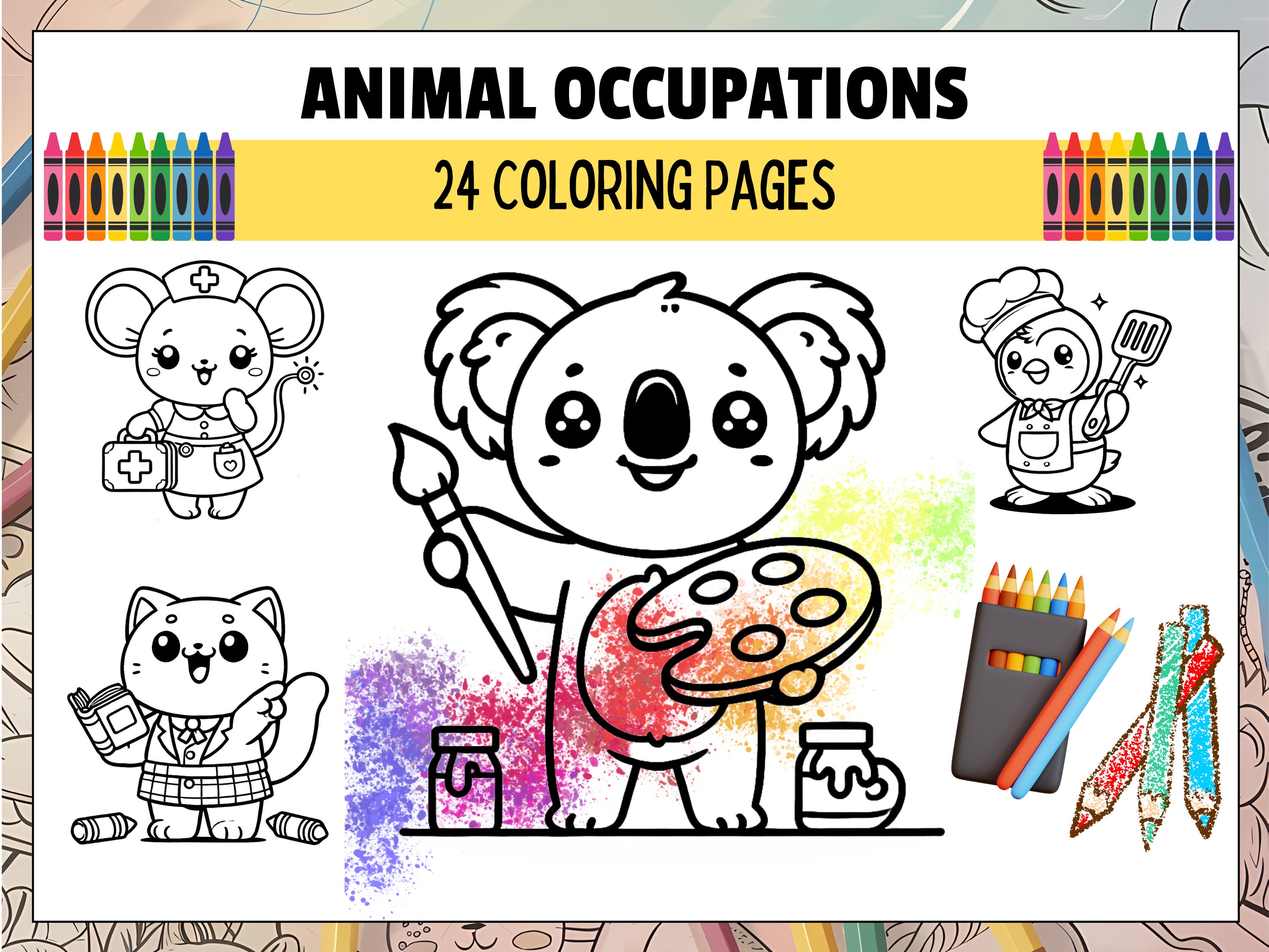 Printable Kids Coloring Book Fun and Educational Digital Activity 24 ...