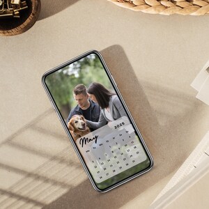 Custom Mobile Wallpaper Calendar Template 2025, Editable Canva Design ...