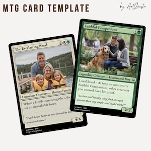 Custom MTG Card Template, Editable Magic the Gathering Design ...