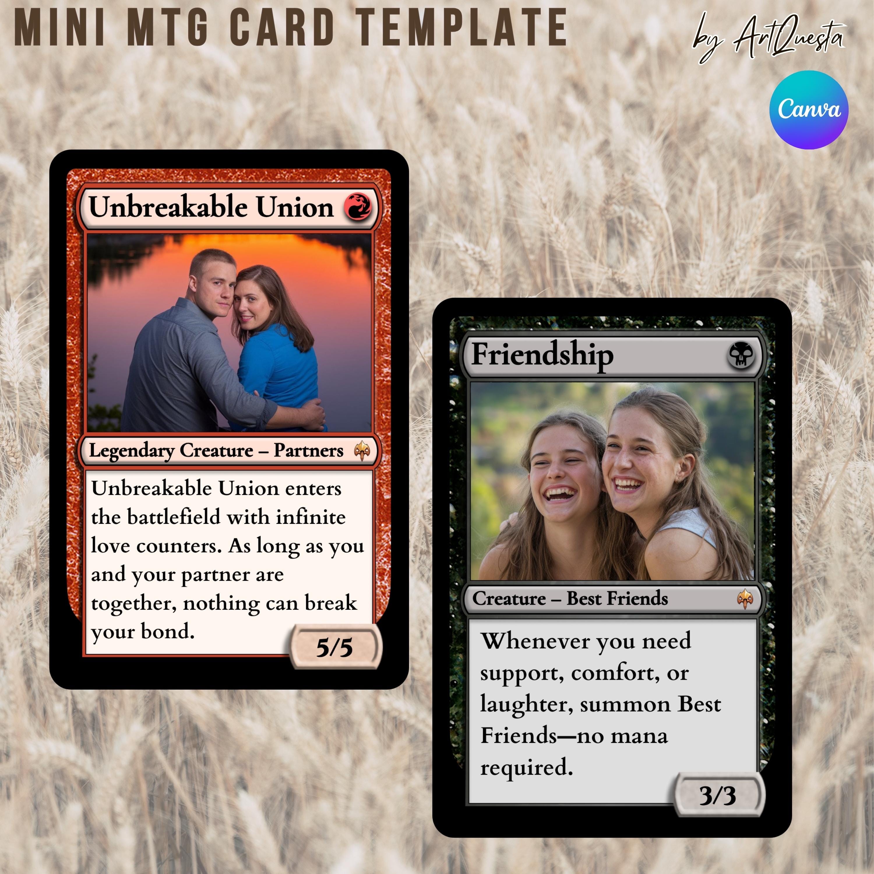 MTG Custom Card Template, Magic Style Card, Editable Canva Template ...