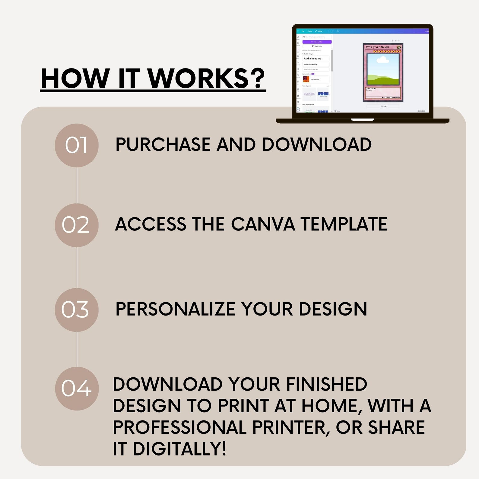 YGO Custom Card Template, Editable Canva Design, Gift for Birthday ...