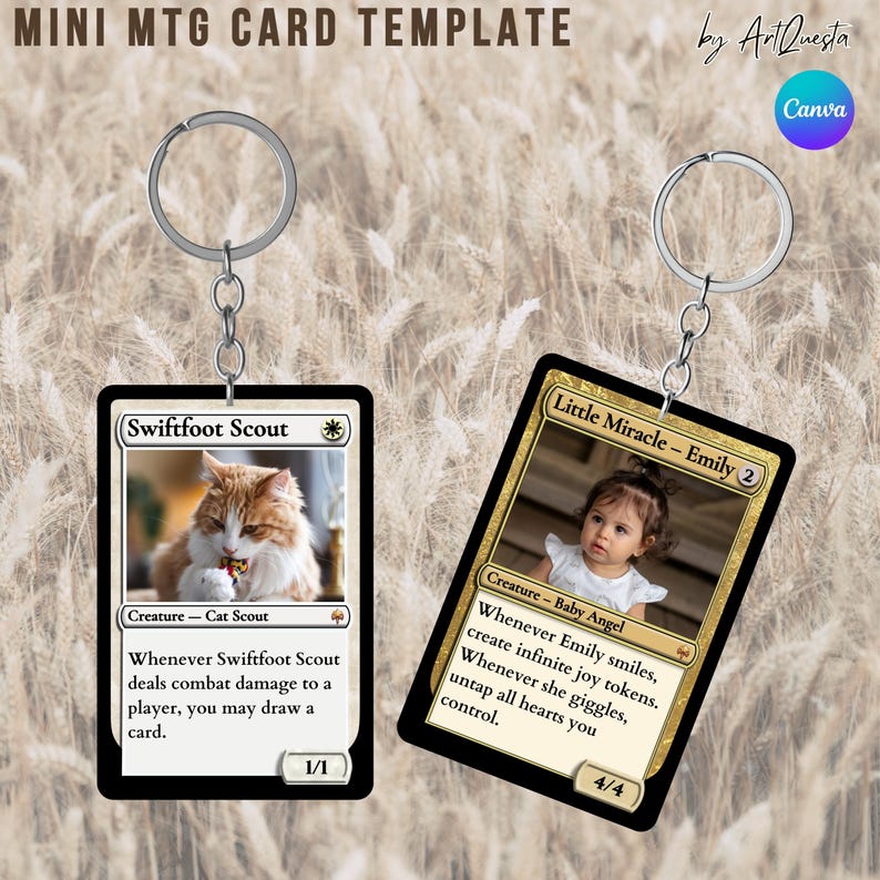 MTG Custom Card Template, Magic Style Card, Editable Canva Template ...