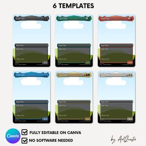 Custom MTG Card Template, Editable Magic the Gathering Design ...