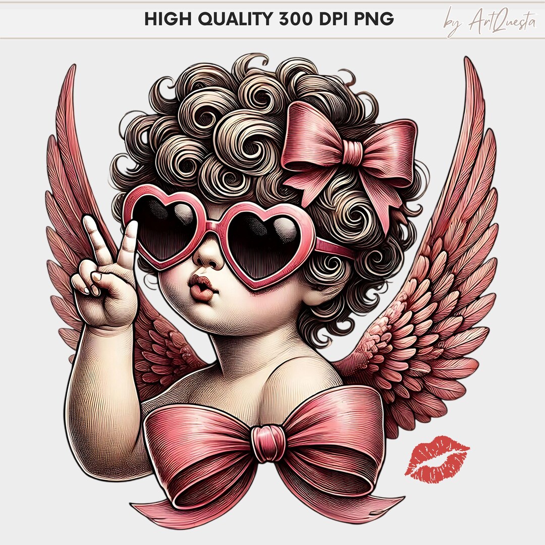 Cute Cupid PNG Clipart, Funny Valentine Angel Illustration, Heart ...