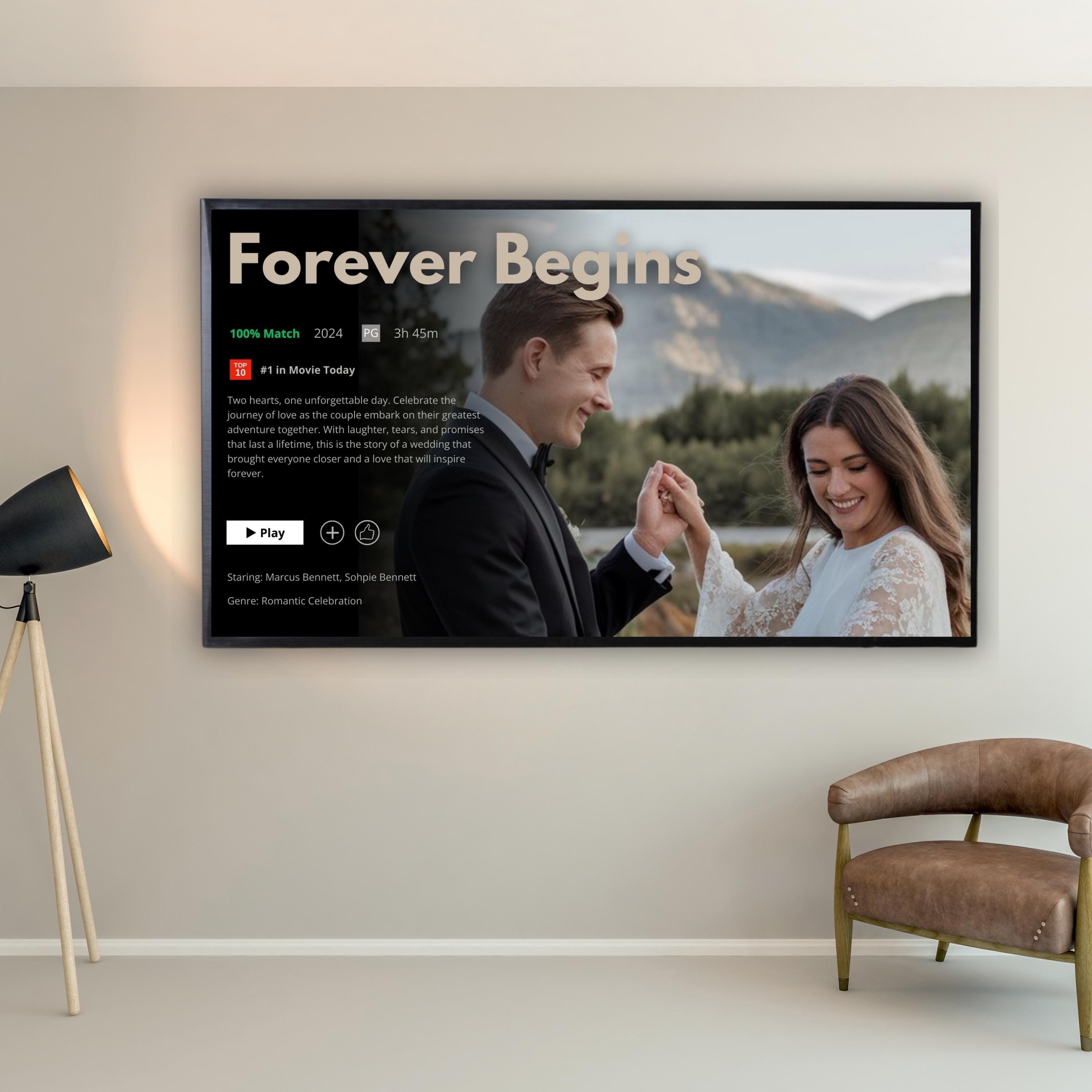 Custom Movie Poster Canva Template, Editable Slideshow for Wedding ...