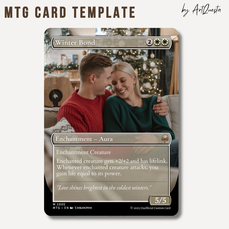 Custom MTG Card Template, Editable Magic the Gathering Card, Fantasy ...