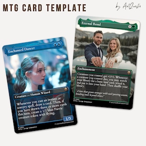 Custom MTG Card Template, Editable Magic the Gathering Design ...
