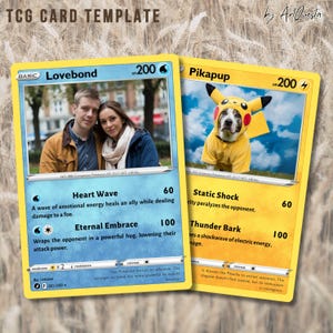 Custom Pokémon Card Template, Editable TCG Card, Personalized Trading ...