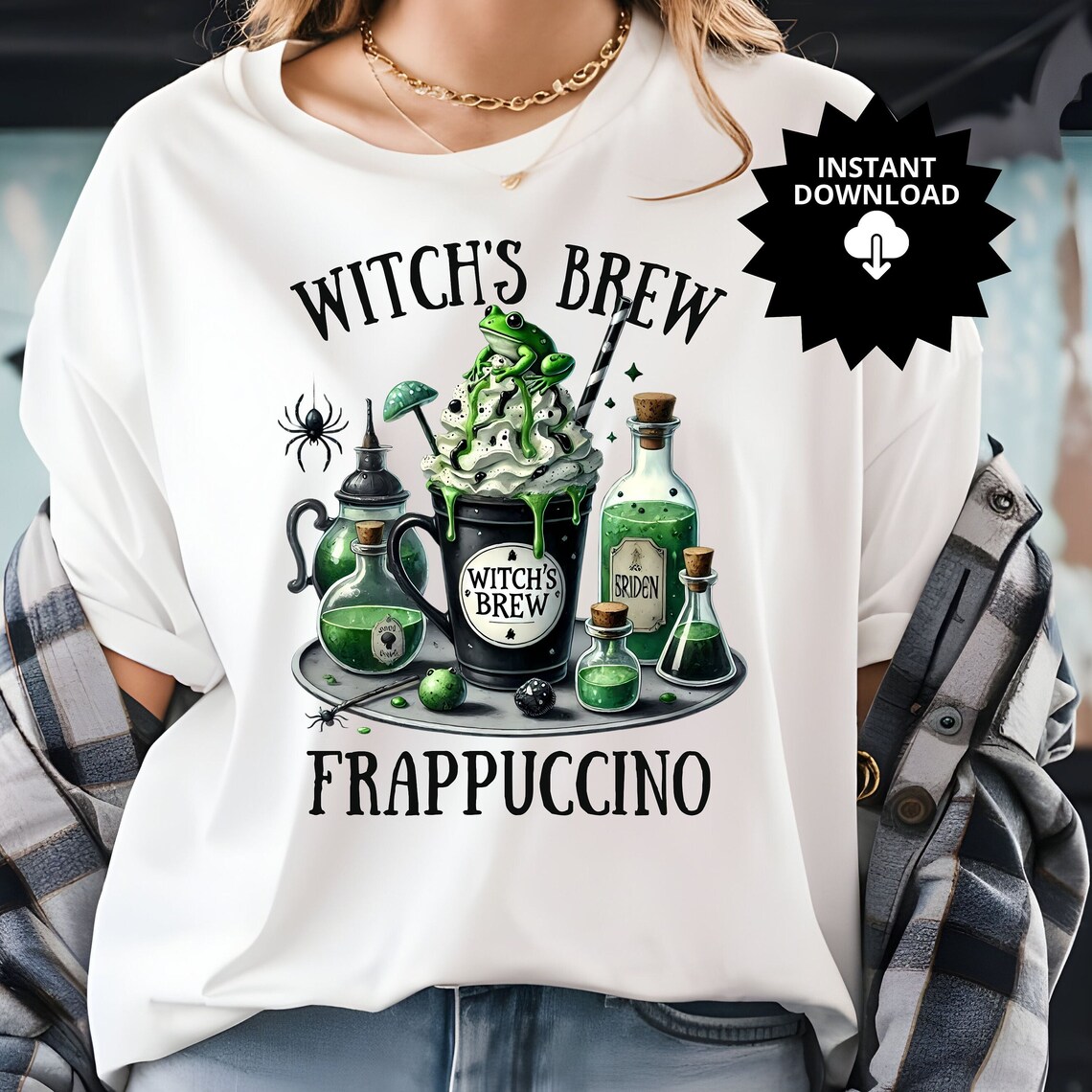 Witchs Brew Frappuccino PNG File Halloween Sublimation Design Spooky ...