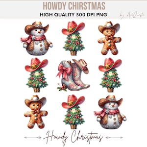 Howdy Christmas PNG, Cowboy Christmas PNG, Western Christmas Clipart ...
