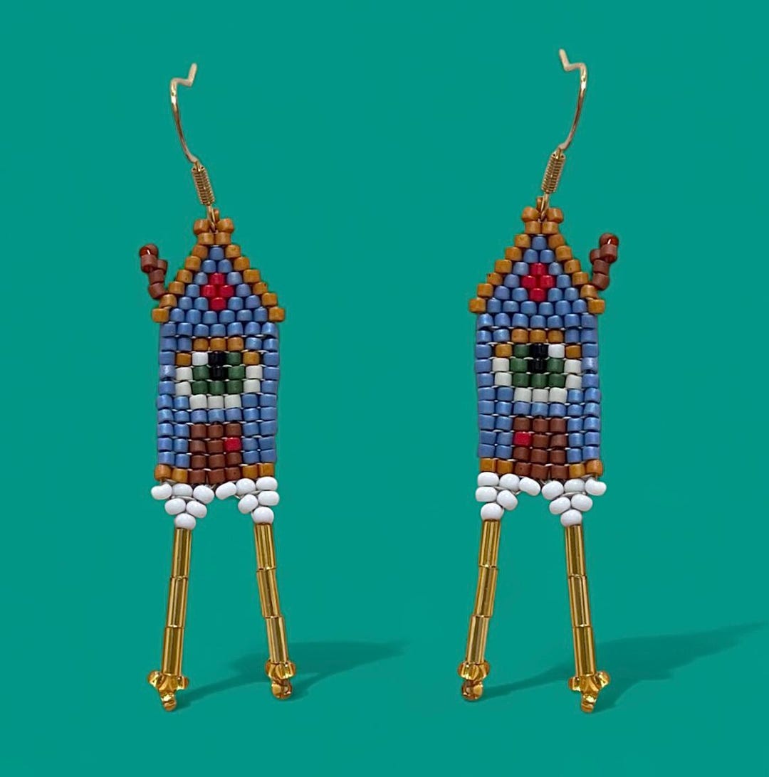 Baba Yaga Hut - Baba Yaga Chicken Hut Miyuki Beaded Earrings - Folktale ...