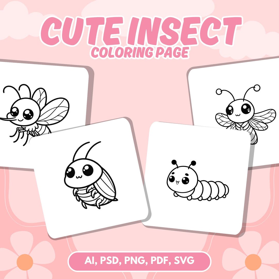 Insect Coloring Pages Digital Download | Fun and Educational Designs ...