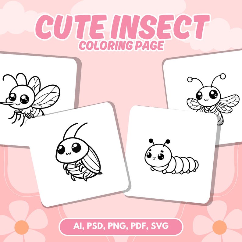 Insect Coloring Pages Digital Download | Fun and Educational Designs ...