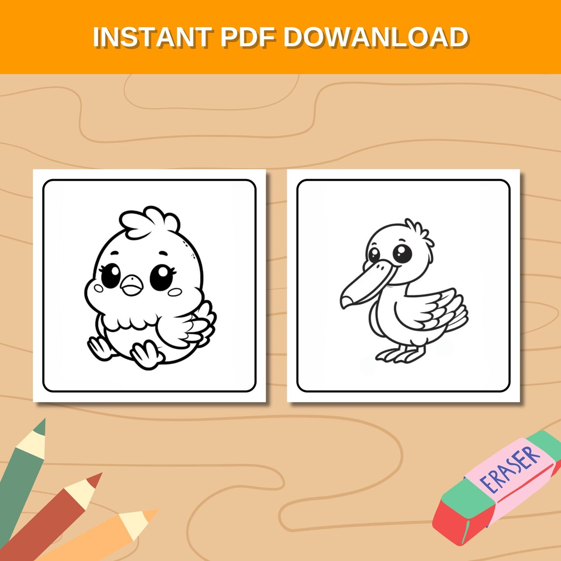 Animal Coloring Pages | for Kids Toddlers Preschoolers Kindergarten ...