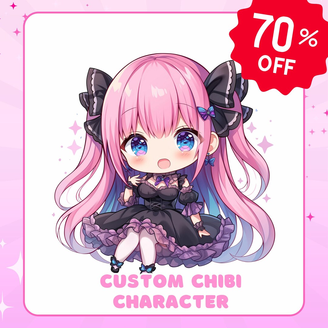 Custom Chibi Anime Custom Chibi Commission Chibi Pet Chibi Fanart Chibi ...