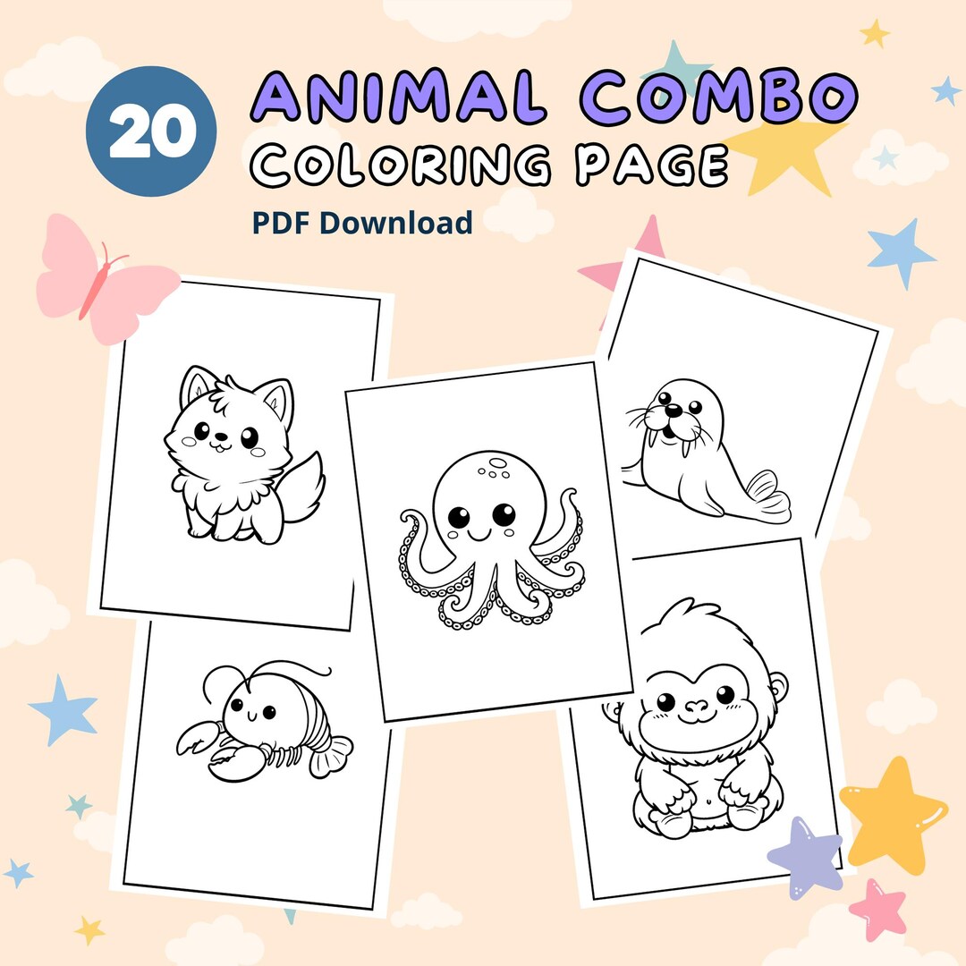 Animal Coloring Pages | for Kids Toddlers Preschoolers Kindergarten ...