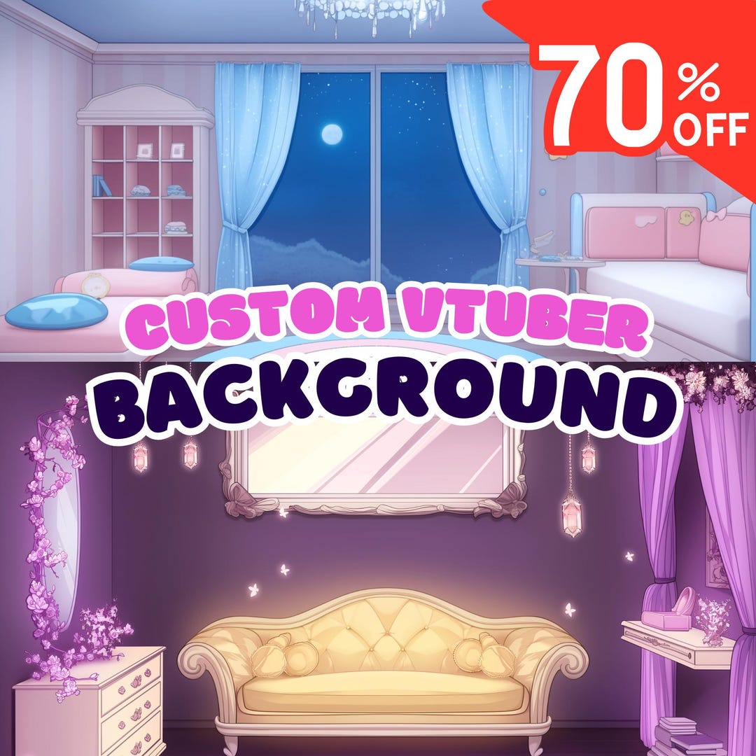 Custom Vtuber Background Vtuber Room Stream Package Twitch Overlay ...