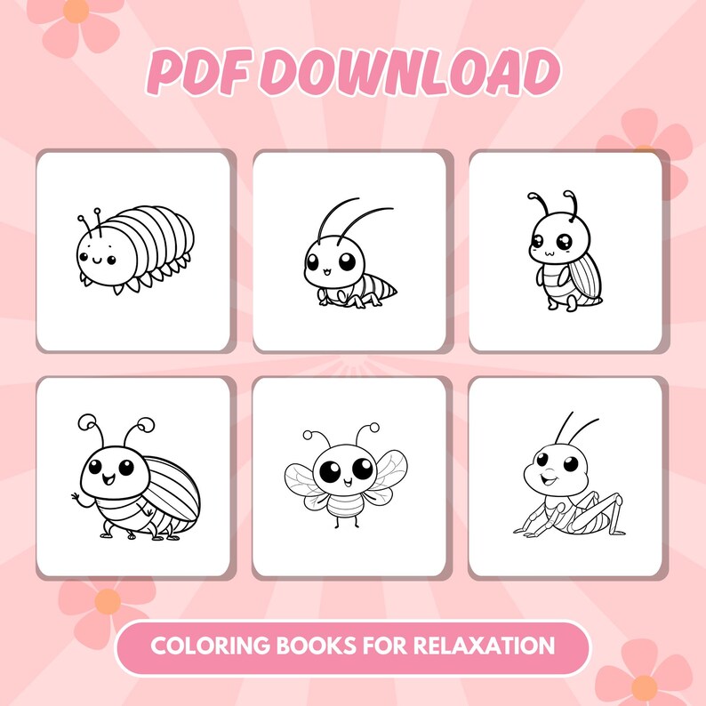 Insect Coloring Pages Digital Download | Fun and Educational Designs ...