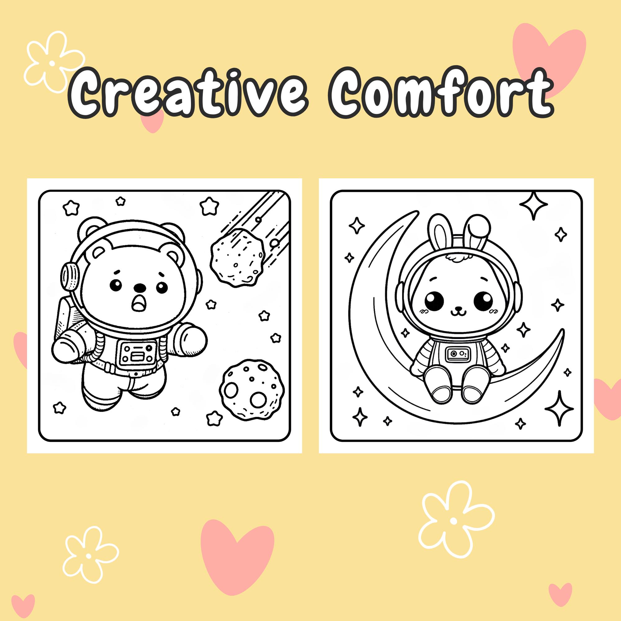 Bold & Easy Coloring Pages | Space Moments Coloring Pages | Kawaii ...
