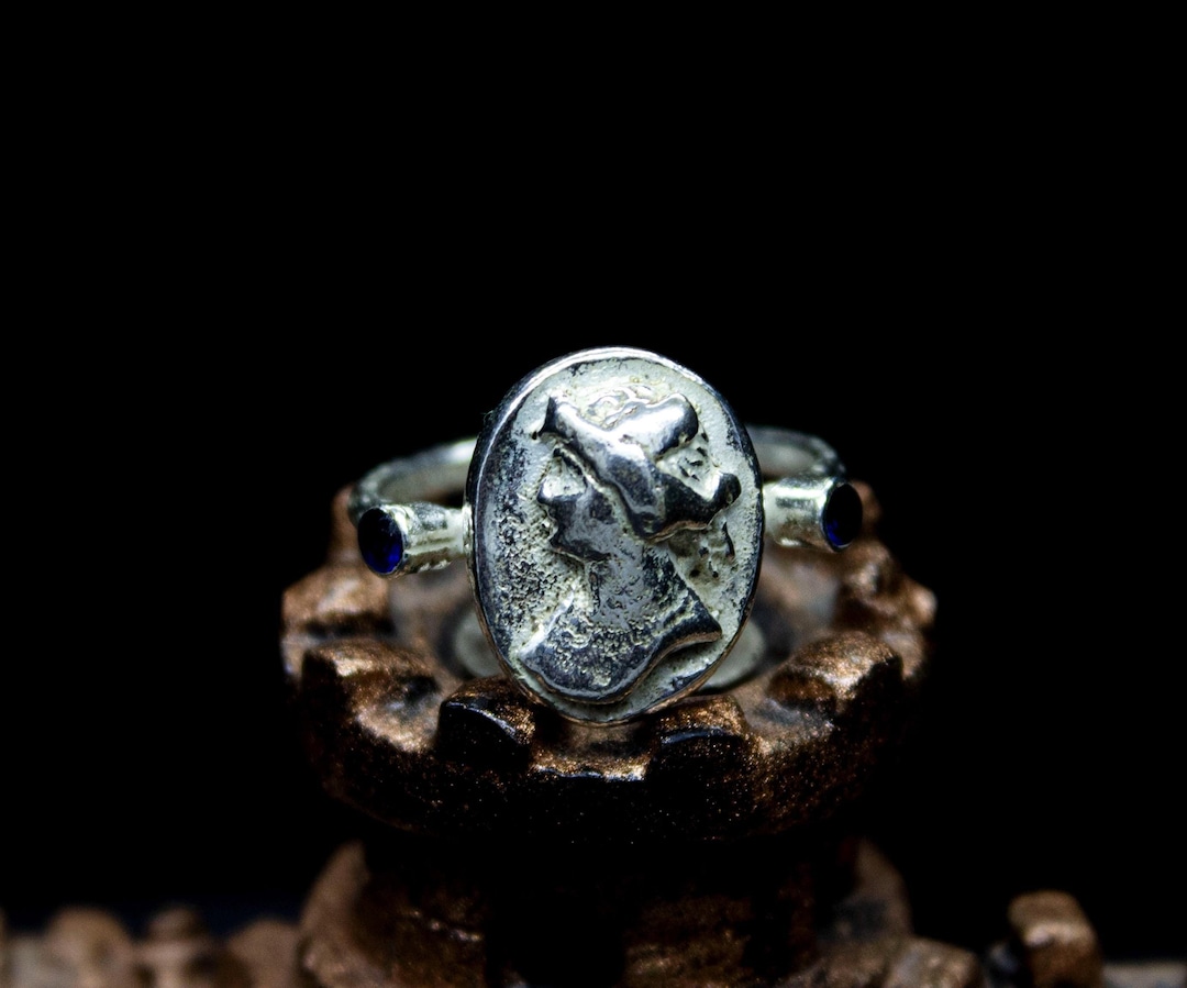 Cleopatra Ancient Egypt Coin Handmade Ring - 925K Sterling Silver ...