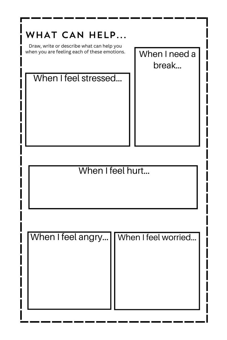 What Can Help Worksheet - Etsy