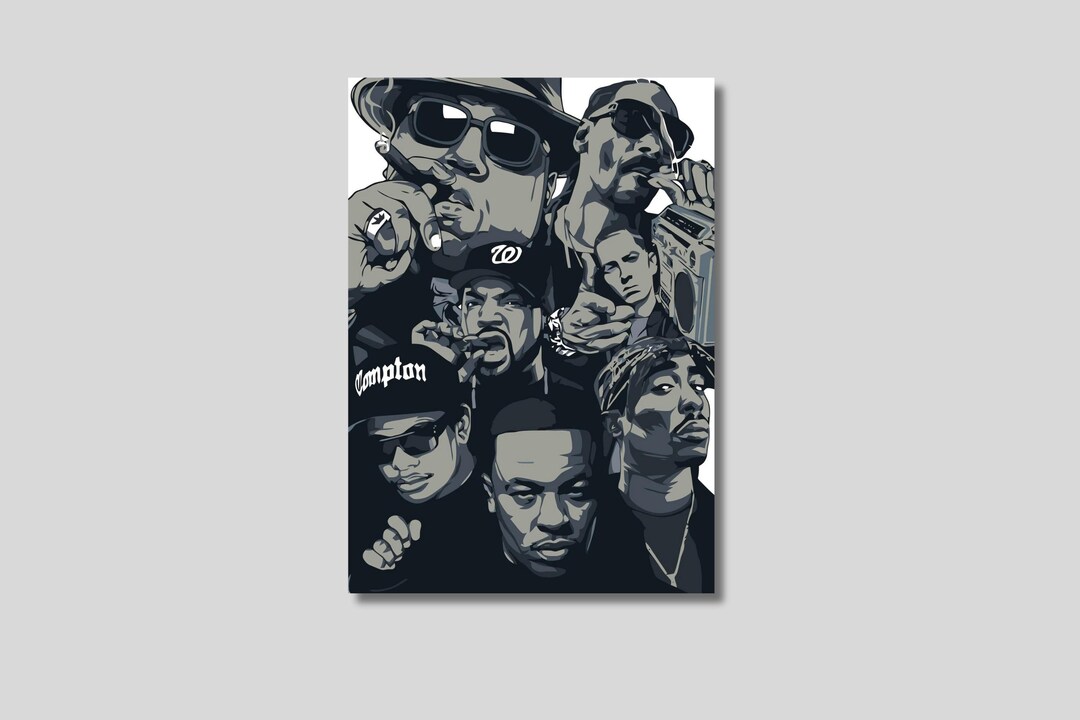 American Rappers Wall Art, Hip-hop Wall Decor, Rap Legends Canvas ...