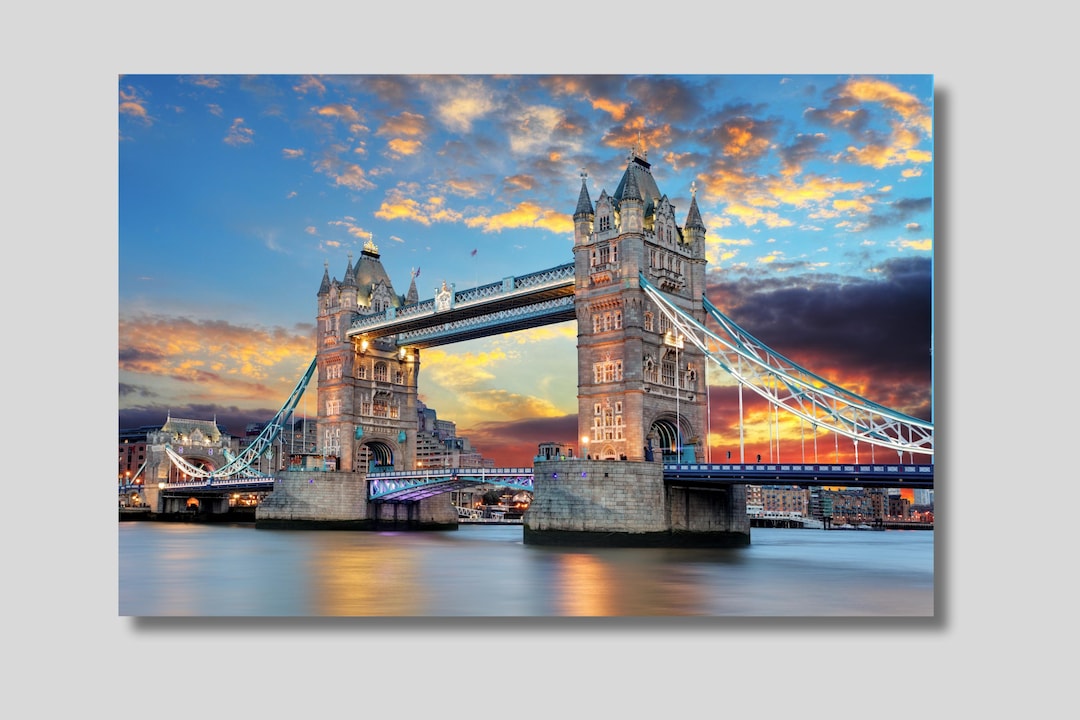 London Tower Bridge Canvas Wall Art, England Print Art, Iconic ...