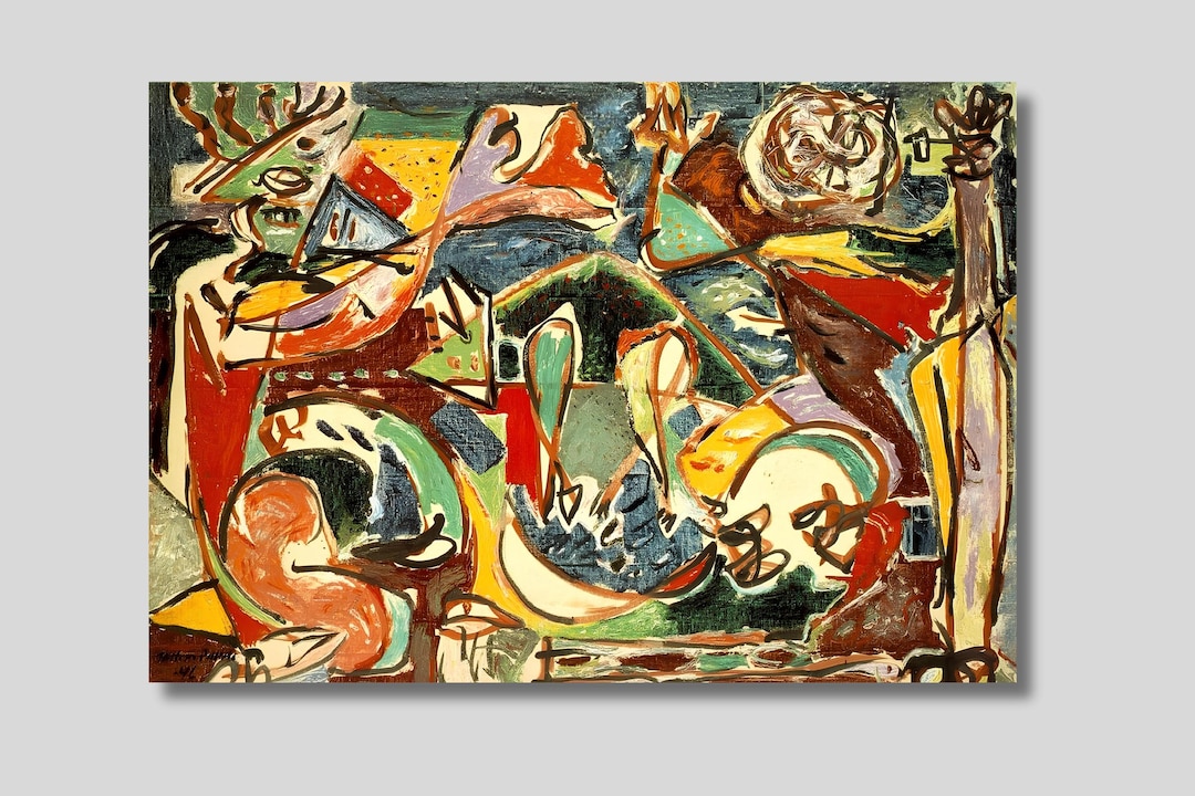 Jackson Pollock the Key Canvas Art Print: Abstract Decor - Etsy
