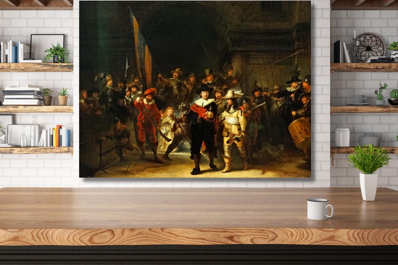 Rembrandt's the Night Watch Canvas Print: Vintage Fine Art Giclée - Etsy