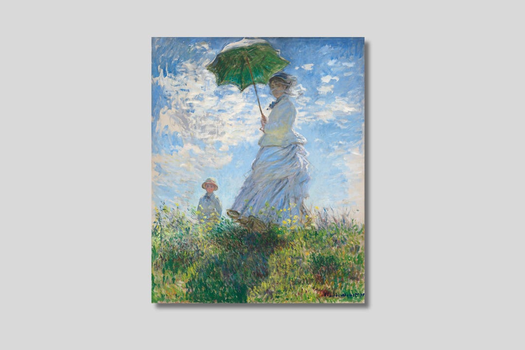 Monet "madame Monet and Her Son" Canvas Print: Impressionist Fine Art ...