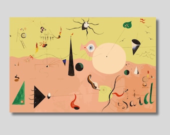 Original Vintage Print 1990 by Joan Miro. Catalan Landscape - the ...