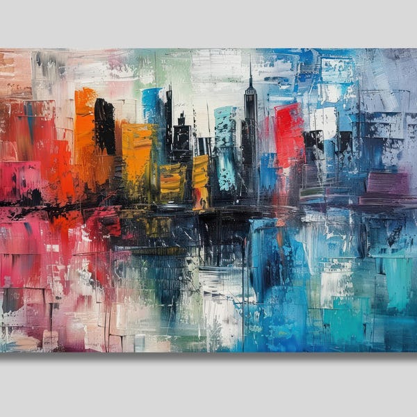 Abstract Cityscape - Etsy