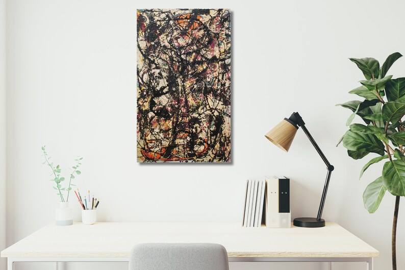 Jackson Pollock Shooting Star Canvas Print: Modern Home Decor - Etsy
