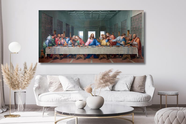 The Last Supper Canvas Wall Art, Last Dinner Wall Art, Leonardo Da ...