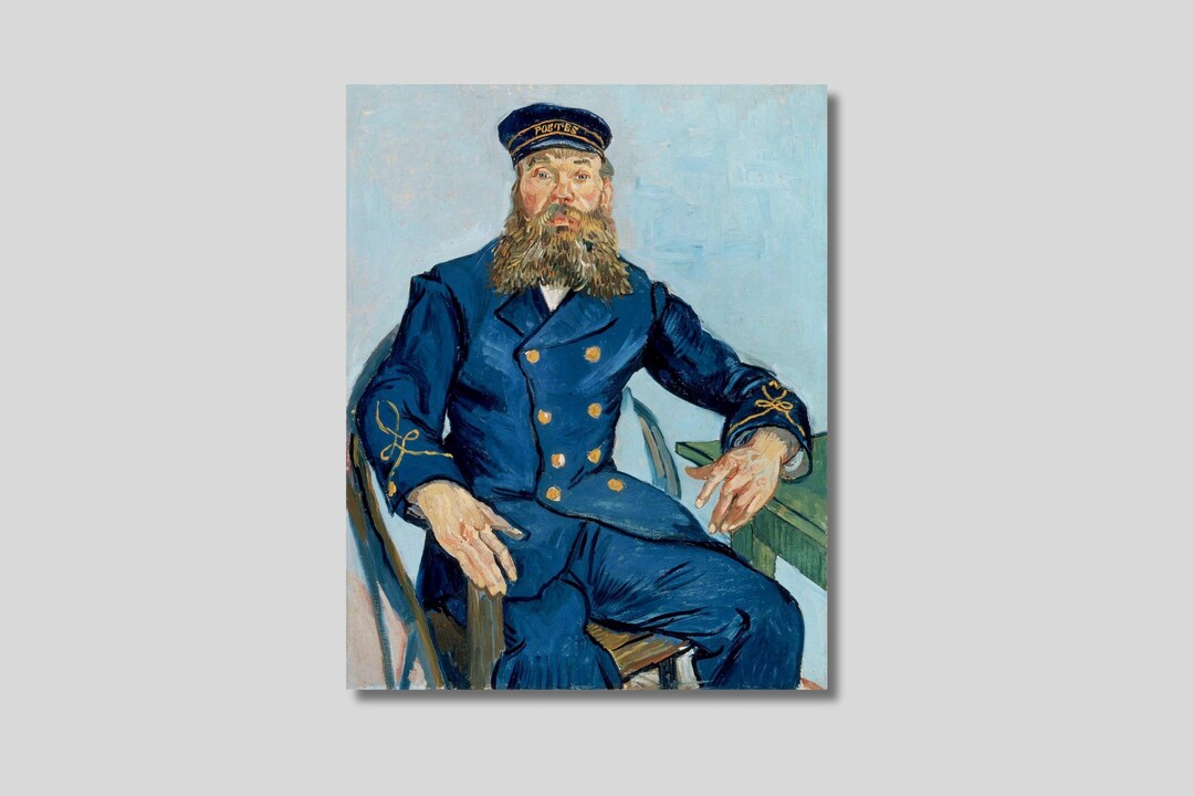 Van Gogh Portrait of the Postman Joseph Roulin Canvas Wall Art, Famous ...